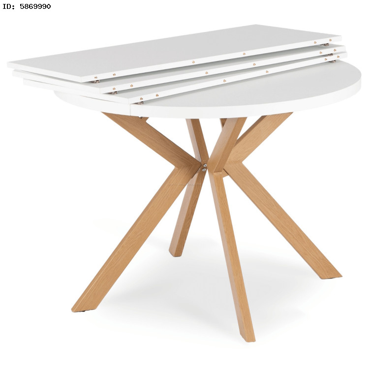 Masa extensibila Mebel Elite Lukas 100-250 (White/Scandinavian Oak ...