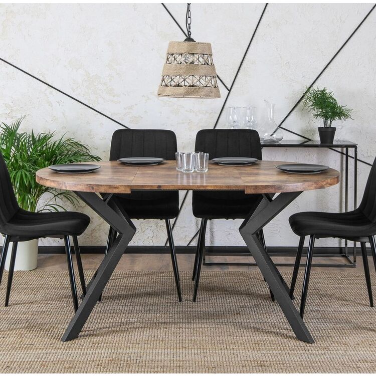 Masa extensibila Mebel Elite Lukas 250 (Rustic Oak/Black) cumpără în ...