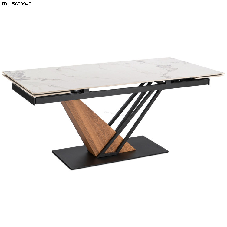 Masa extensibila Mebel Elite REX 2 180/240 (White Marble/Oak) cumpără ...