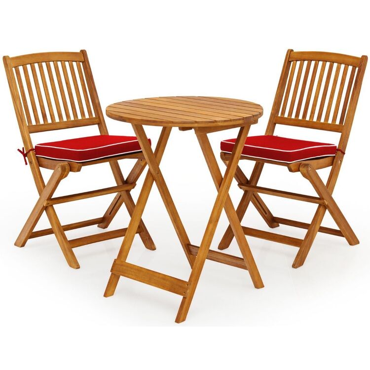 Set mobilier de gradina Costway HW65875RE (Natural/Red) cumpără în ...