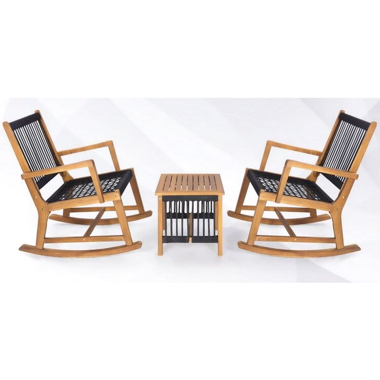 Set mobilier de gradina Costway HW70893 (Wood/Black) cumpără în ...