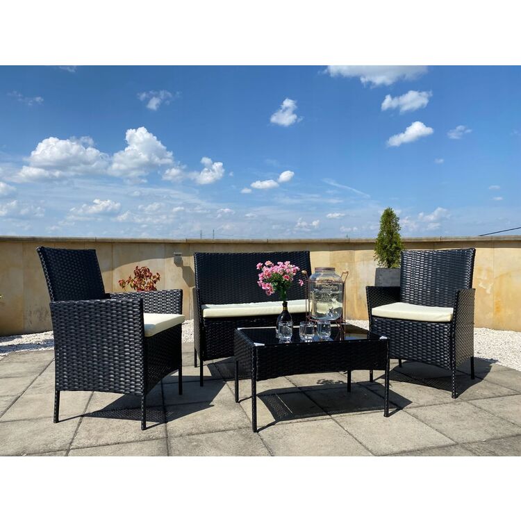 Set mobilier de gradina GardenLine SAD3952 (Black/Beige) cumpără în ...