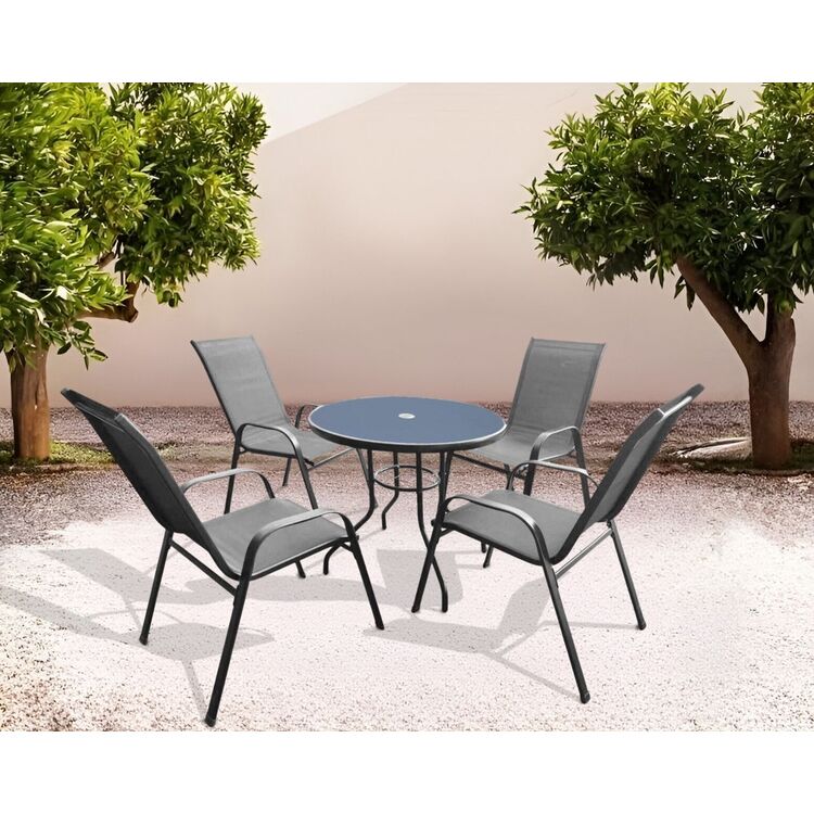 Set mobilier de gradina GardenLine TIH3514 (Grey/Black) cumpără în ...