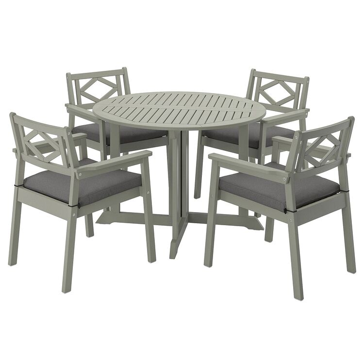Set mobilier de gradina Ikea Bondholmen 4 scaune cu brate (Vopsit Maro ...