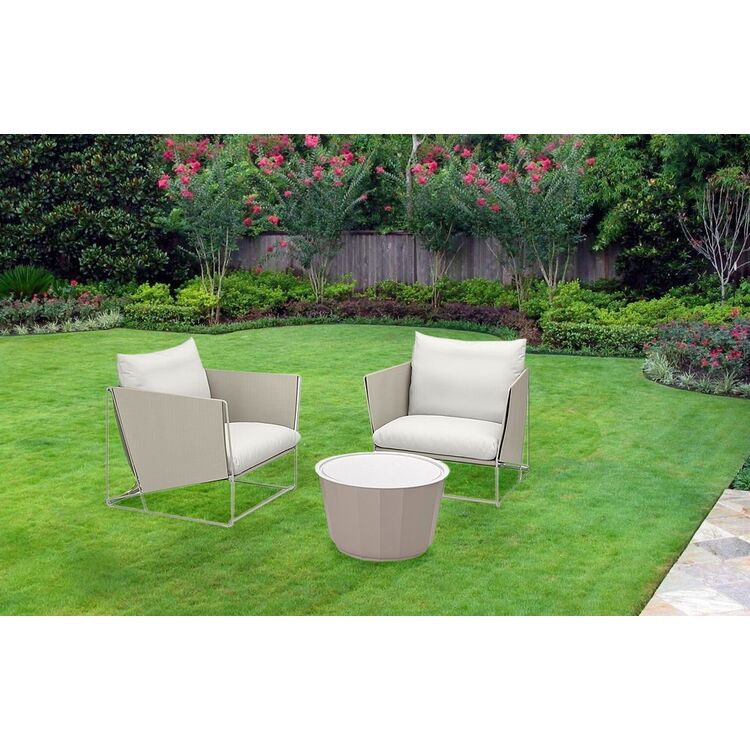 Set mobilier de gradina Ikea Havsten/Lagaskär 2 fotolii (Bej) cumpără ...