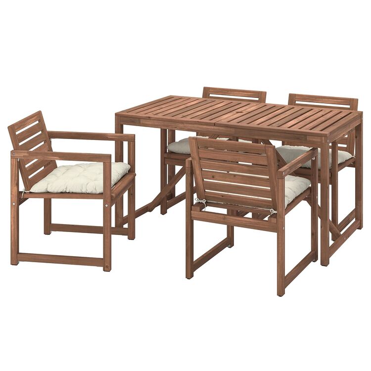 Set mobilier de gradina Ikea Nammaro 4 fotolii (Maro Deschis Vopsit ...