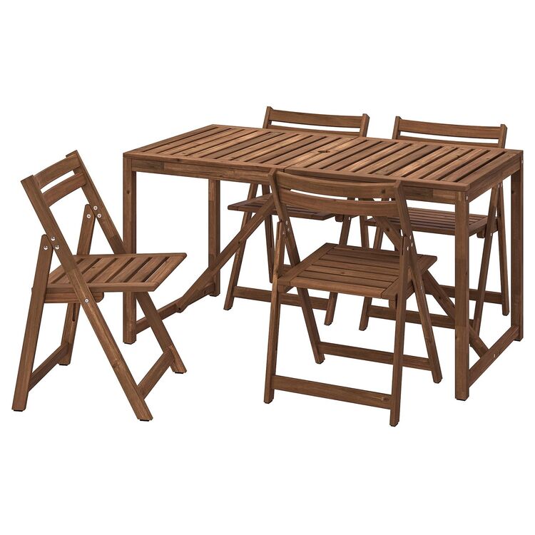 Set mobilier de gradina Ikea Nammaro 4 scaune pliante/exterior 140cm ...