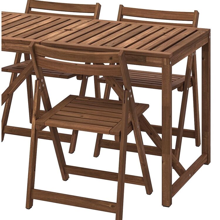 Set mobilier de gradina Ikea Nammaro 4 scaune pliante/exterior 140cm ...