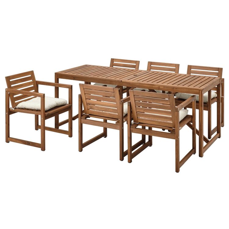 Set mobilier de gradina Ikea Nammaro 6 fotolii (Maro Deschis Vopsit ...