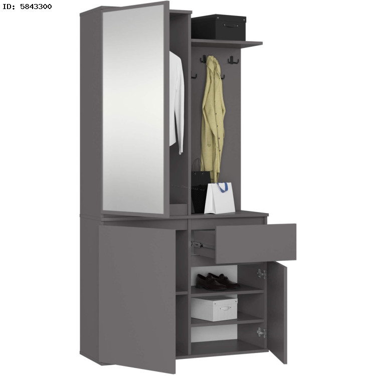 Прихожая Akord Entro 95см 3D1SZ (Graphite Grey) купить в Кишиневе ...