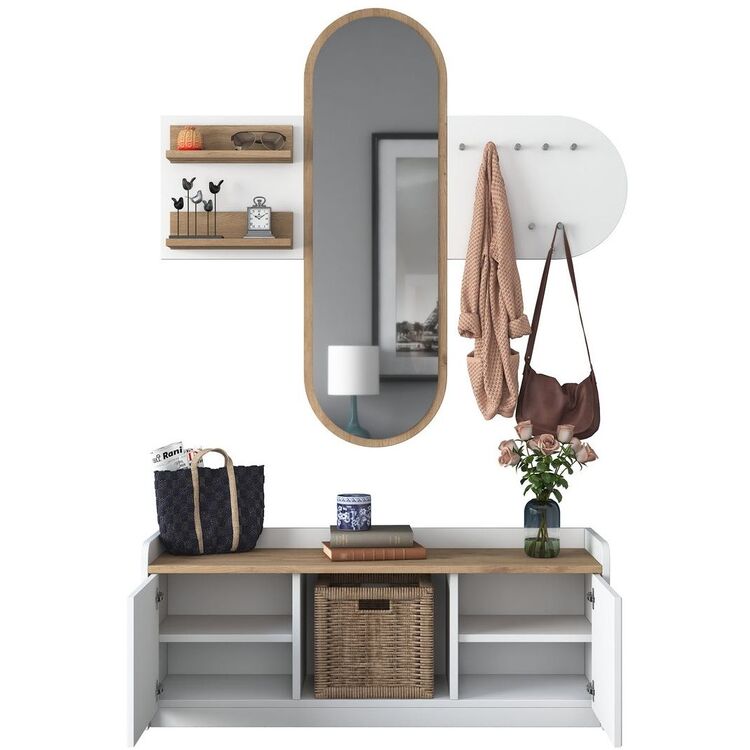 Antreu Mirage Meble EE101 (White/Walnut) cumpără în Chișinău, Moldova ...