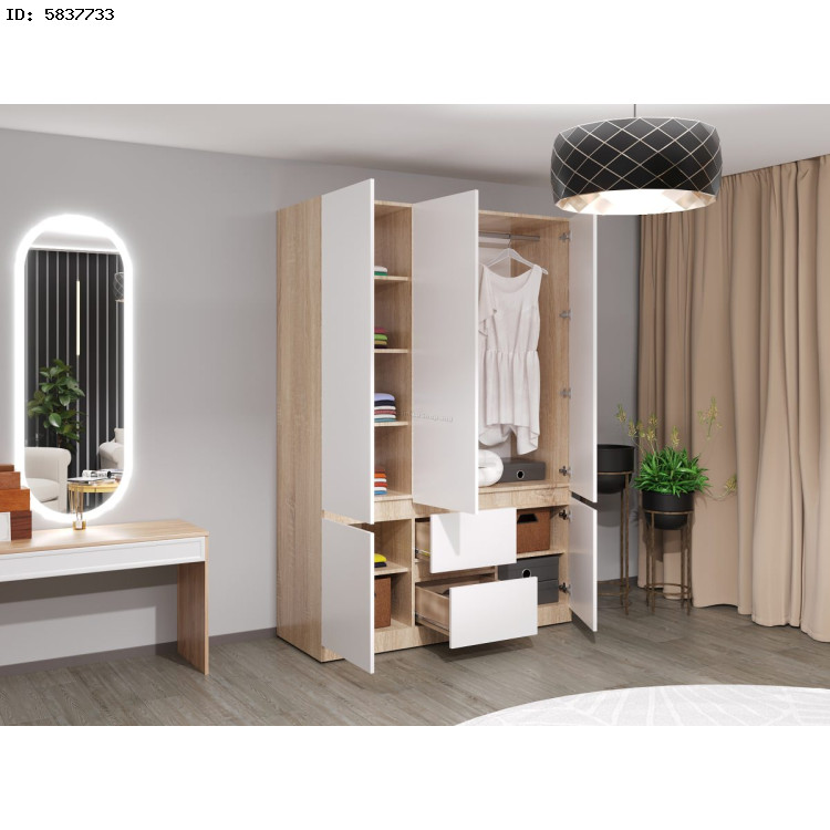 Dulap Bayro Harmony 1500x2200x550 (White/Sonoma) cumpără în Chișinău ...