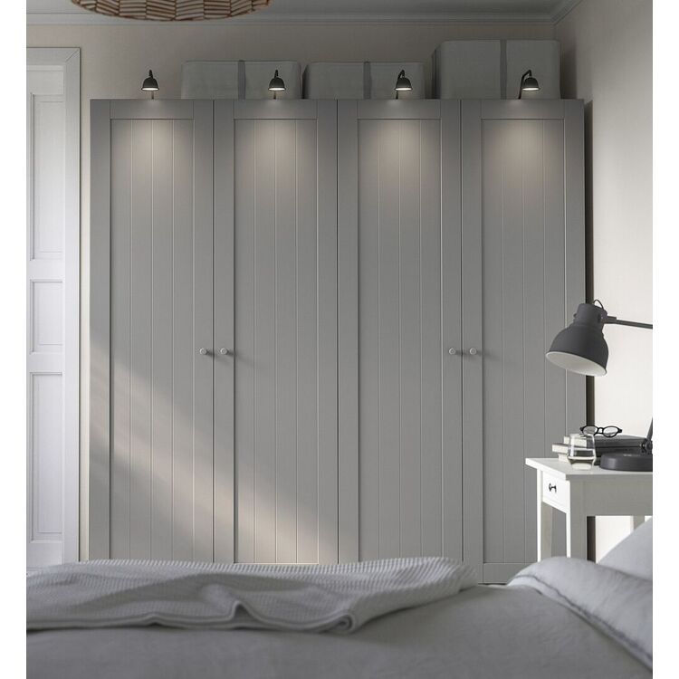 Dulap Ikea Pax/Gullaberg rafturi/bare/sertare/cosuri 200x60x201 (Gri ...