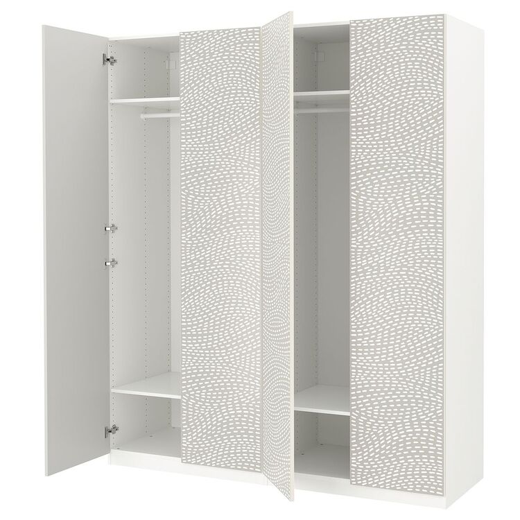 Dulap Ikea Pax/Mistudden bare/rafturi 200x60x236 (Alb/Gri) cumpără în ...