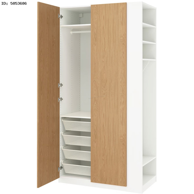 Dulap Ikea Pax/Storklinta rafturi/bara/cosuri/etajera 120x60x236 (Alb ...