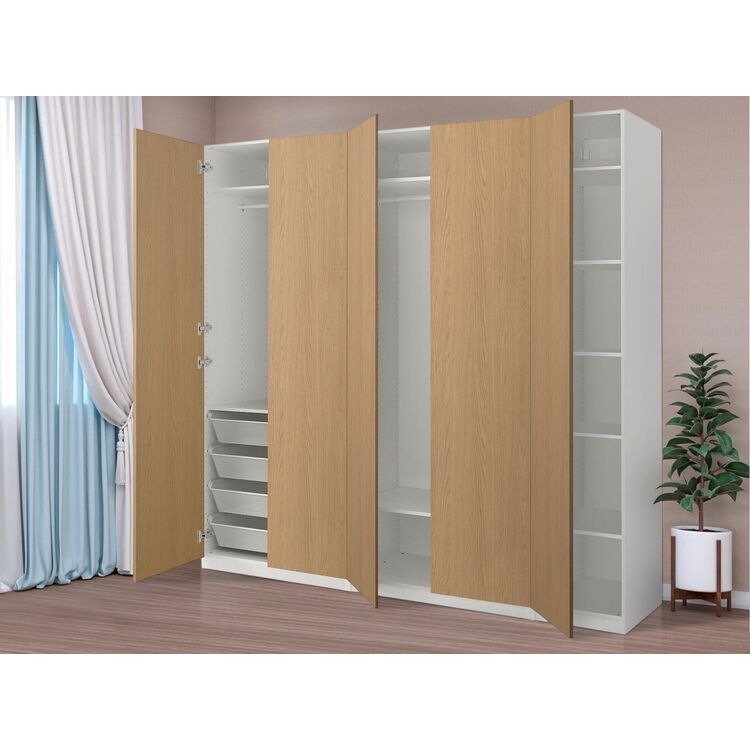 Dulap Ikea Pax/Storklinta rafturi/bare/cosuri 250x60x236 (Alb/Aspect ...
