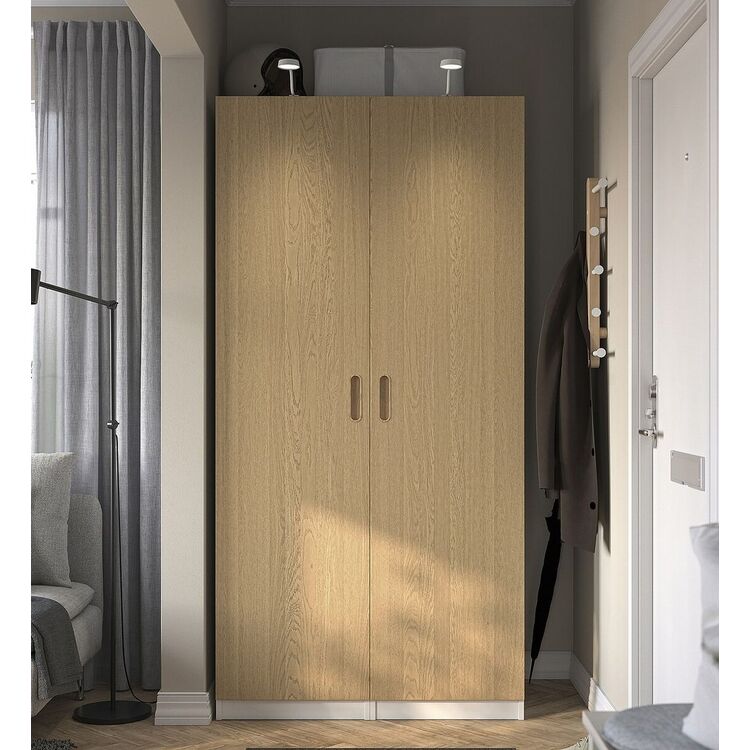 Dulap Ikea Pax/Tonstad rafturi/bare/sertare/cosuri 100x60x201 (Alb ...