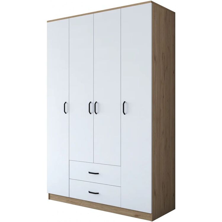 Шкаф Mirage Meble BA112 4D2S (Walnut/White) купить в Кишиневе, Молдове | SMADSHOP.MD