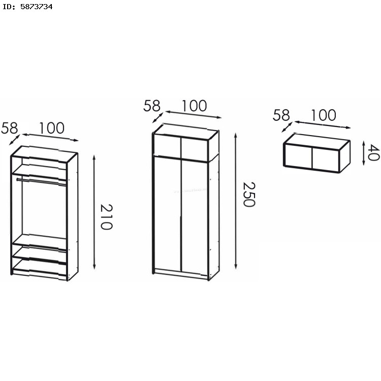 Шкаф Modern Alex антресоль 100cm (Silk Stone) купить в Кишиневе ...