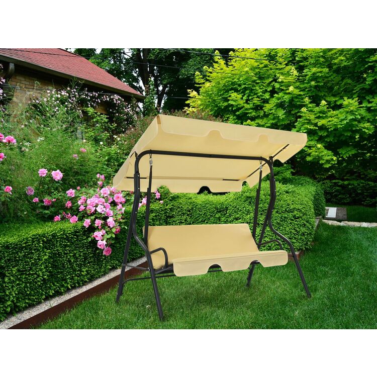 Scaun balansoar cu copertina VidaXL 45350 (White Cream) cumpără în ...