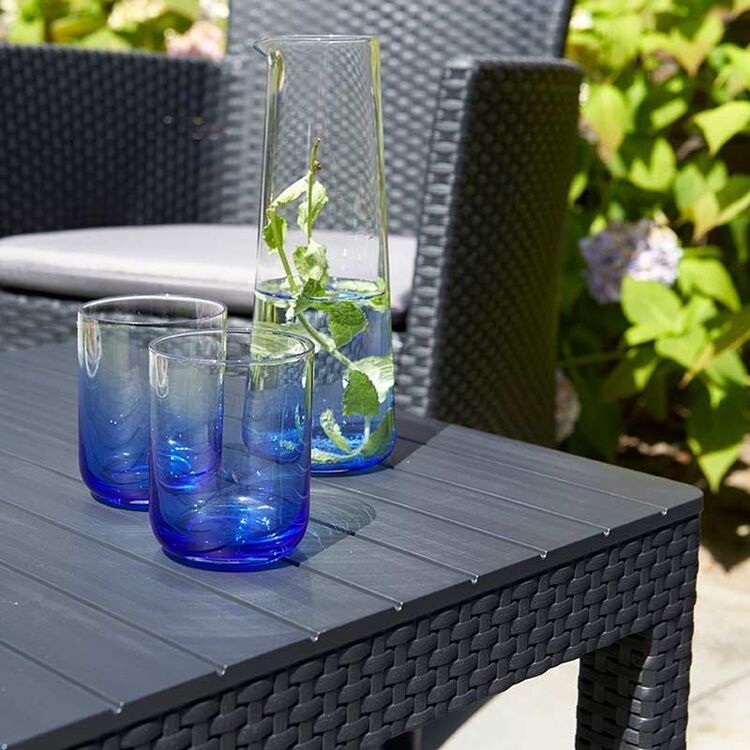 Masa Keter Lyon Rattan Table (Graphite)