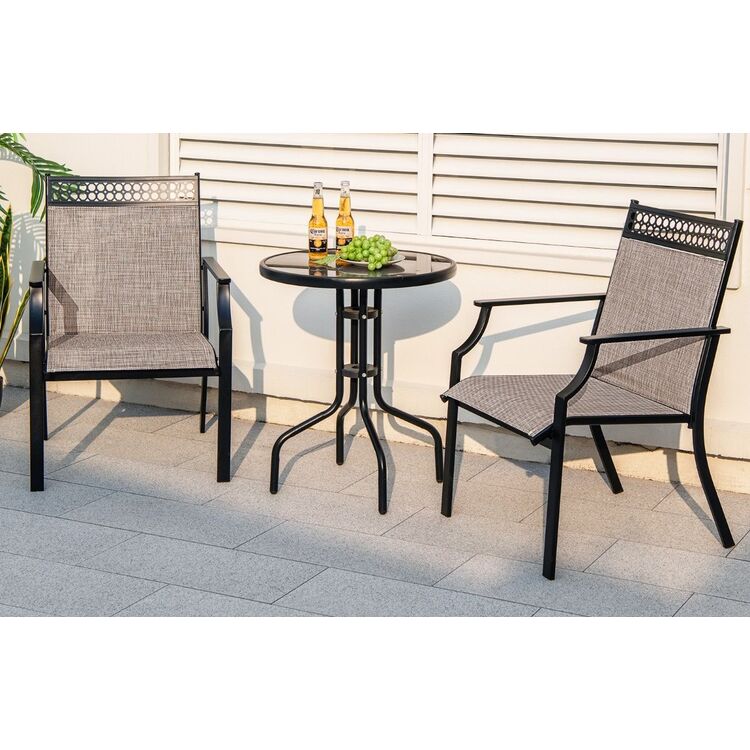 Set scaune de gradina Costway NP11362CF-2 (Brown) cumpără în Chișinău ...