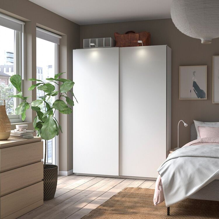 Dulap-cupe Ikea Pax/Hasvik bare/rafturi/cosuri 150x44x201 (Alb) cumpără ...