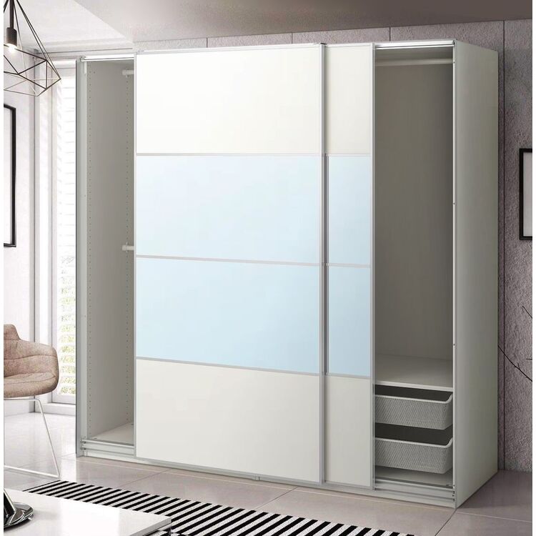 Dulap-cupe Ikea Pax/Mehamn/Auli raft/bare/cosuri/oglinda 200x66x201 ...