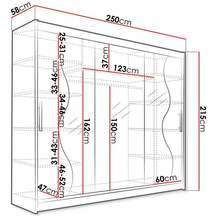 Dulap-cupe Mirjan24 Dasto/Aston III cu LED iluminare (White) cumpără în Chișinău, Moldova ...