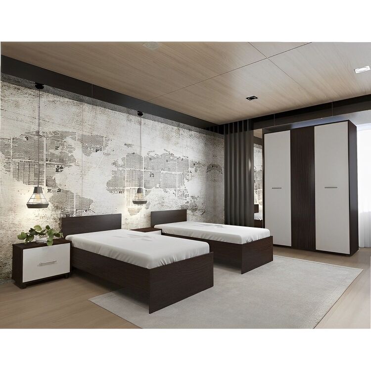 Dormitor Ideal Mobila Nova C360 (Wenge/White)