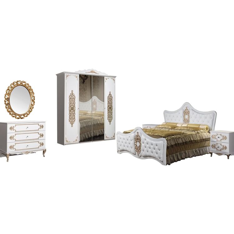 Dormitor Marcel Prod Iskushenie (White/Golden)