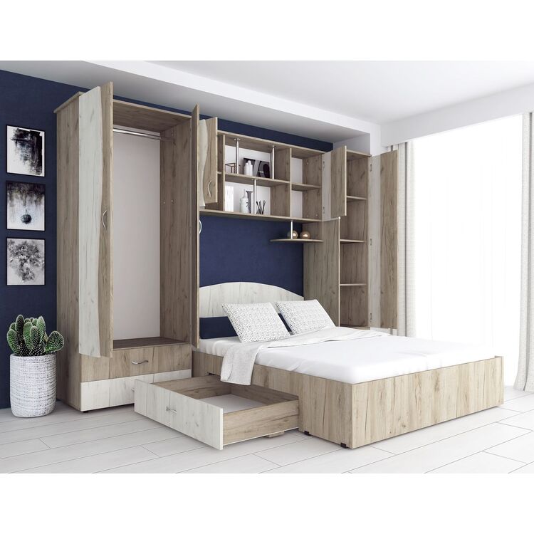 Dormitor Marcel Prod Tineret CU D2 (Craft Oak Gray/Craft Oak White ...