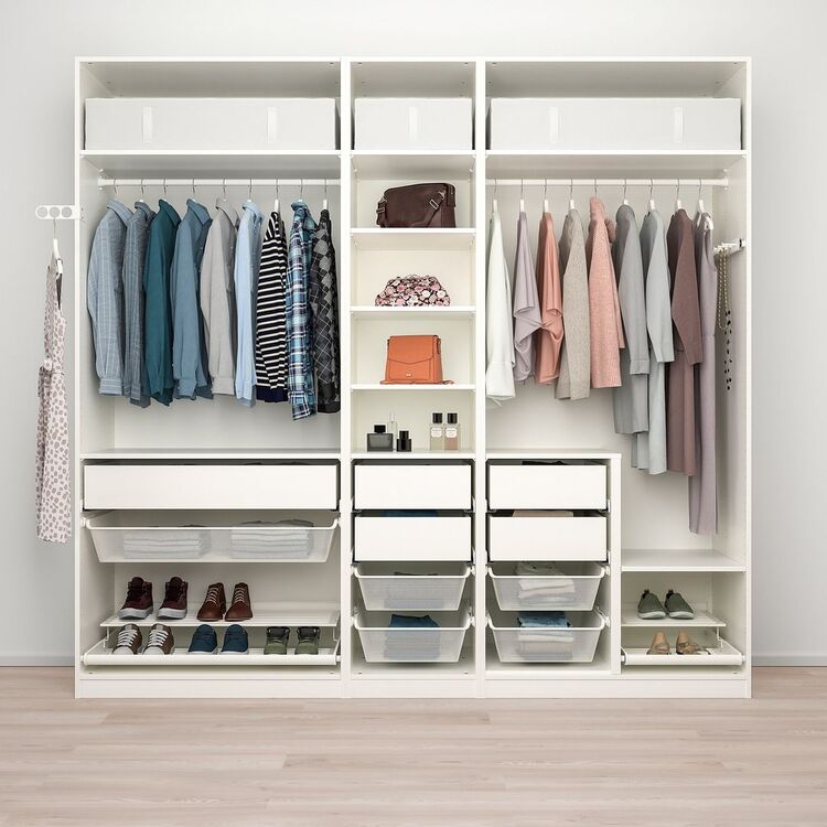 Система хранения Ikea Pax ящики/корзины 250x58x236 (Белый) купить в ...