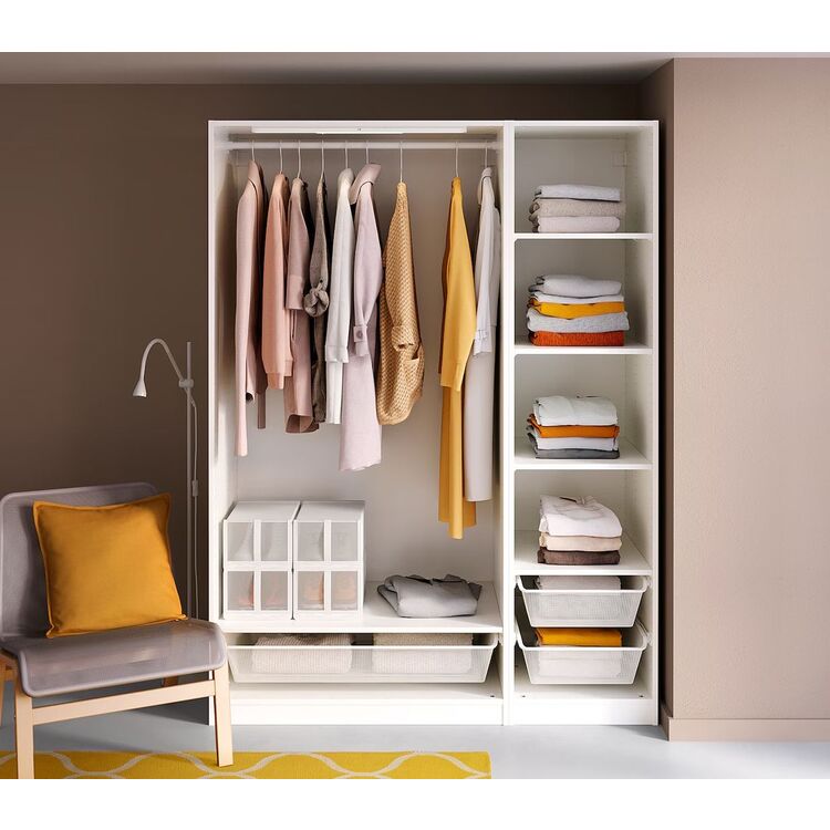 Sistem depozitare Ikea Pax rafturi/bara/cosuri 150x58x201 (Alb) cumpără ...