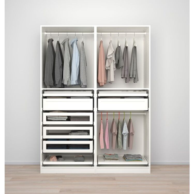 Система хранения Ikea Pax полки/штанги/ящики/органайзеры 150x58x201 (Белый)