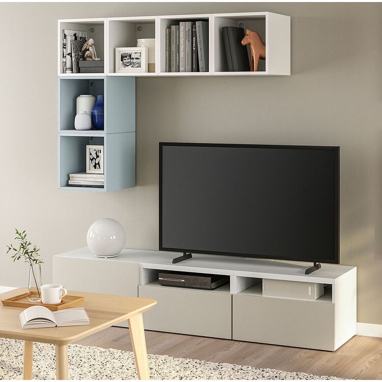 Living Ikea Besta/Eket glisiera sertar cu sistem apasare 180x42x170 ...