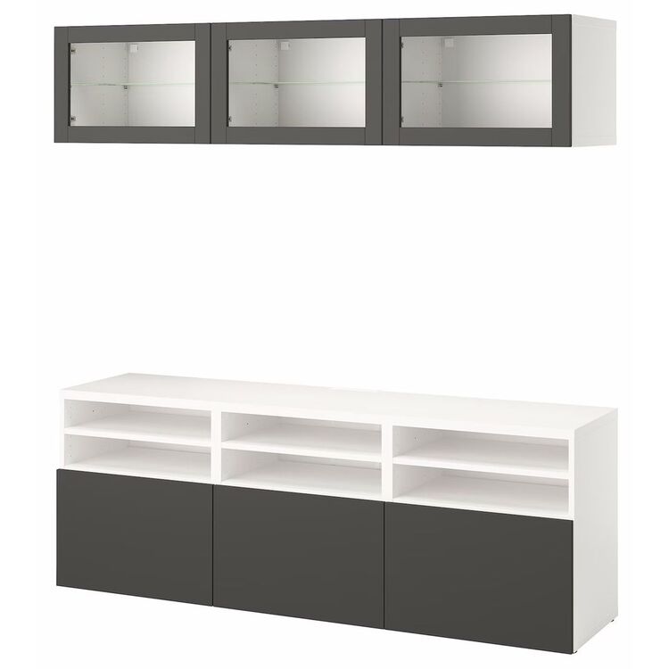 Гостиная Ikea Besta/Sindvik/Lappviken стеклянные дверцы/плавно ...