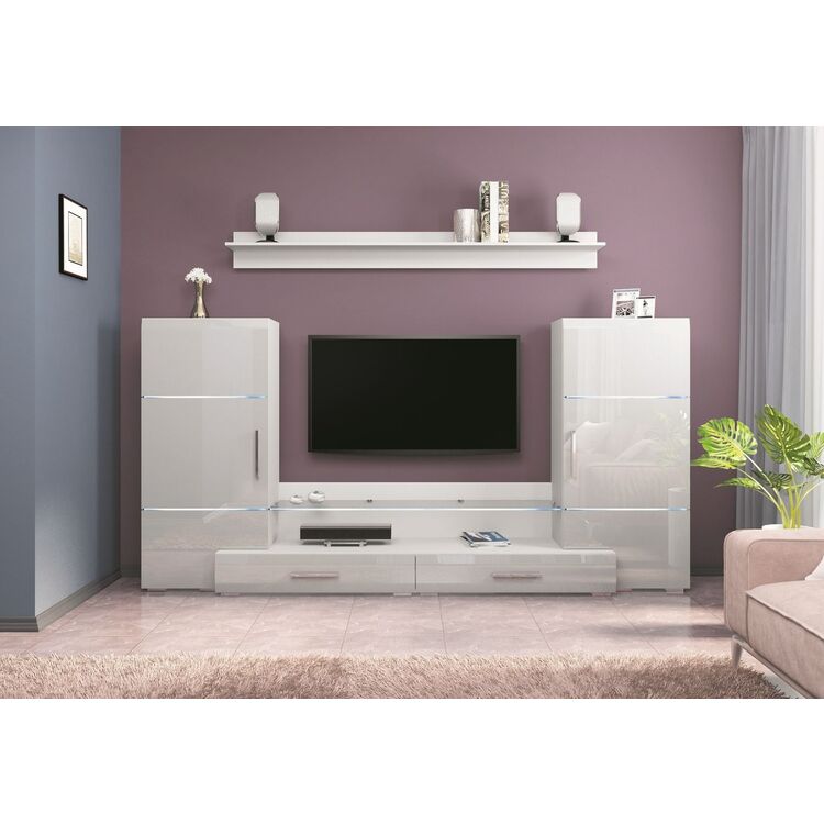 Living Marcel Prod Domino 2.8m (White Gloss/White) cumpără în Chișinău ...