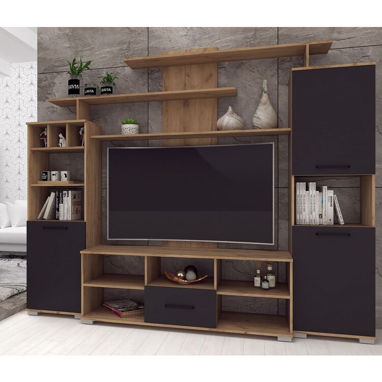 Living Marcel Prod Geo 2.4m (Craft Oak Gray/Anthracite)