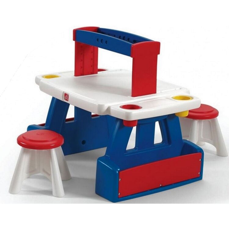 Set masa+4 scaune Step2 Activity Center (Red/Blue/White) cumpără în ...