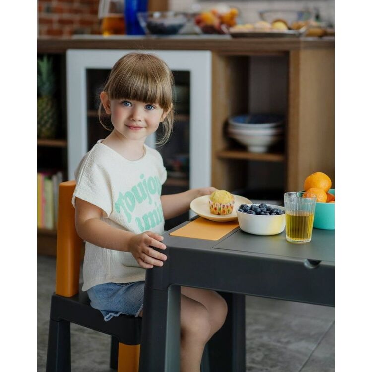 Набор столик+2 стульчика Teggi TI-011-172 Multifun (Graphite/Mustard ...