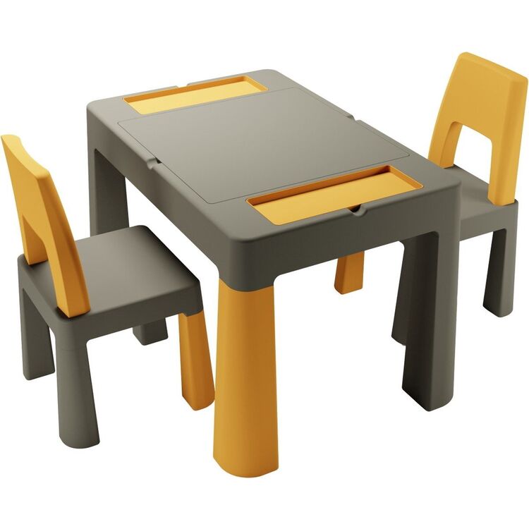 Набор столик+2 стульчика Teggi TI-011-172 Multifun (Graphite/Mustard ...