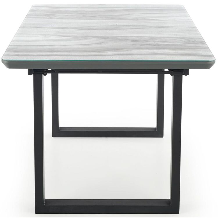 Стол раскладной Halmar Marley 160/200cm (White Marble/Gray/Black ...