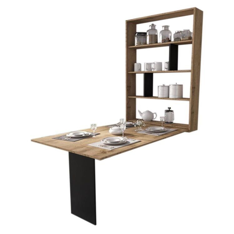 Masa rabatabila Mirjan24 Eden/Abi (Black/Wotan Oak)