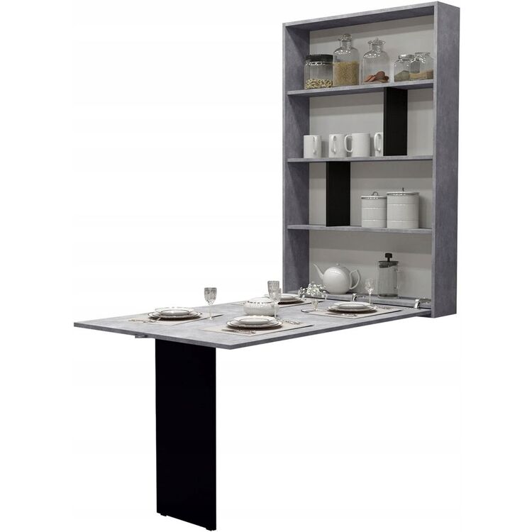 Masa rabatabila Mirjan24 Eden/Abi (Concrete/Black) cumpără în Chișinău ...