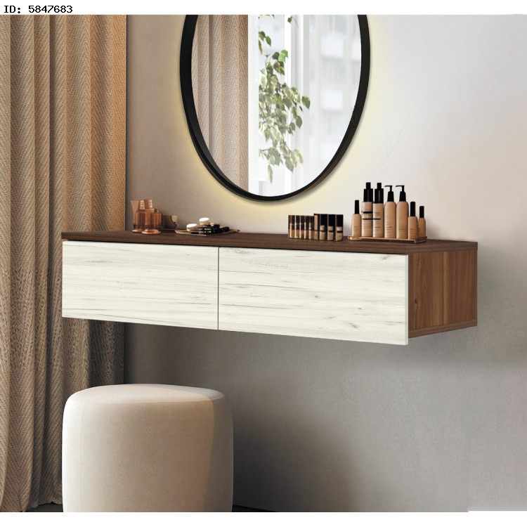 Masa de toaleta Modern Komfi suspendat 80cm (Brandy Castello Oak/Craft ...