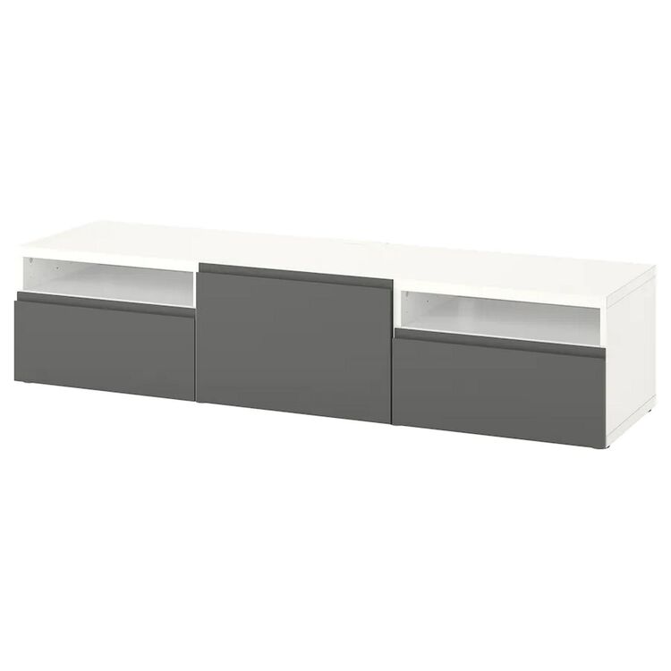 Tumba pentru TV Ikea Besta cu sertare/usa 180x42x39 (Alb/Vasterviken ...