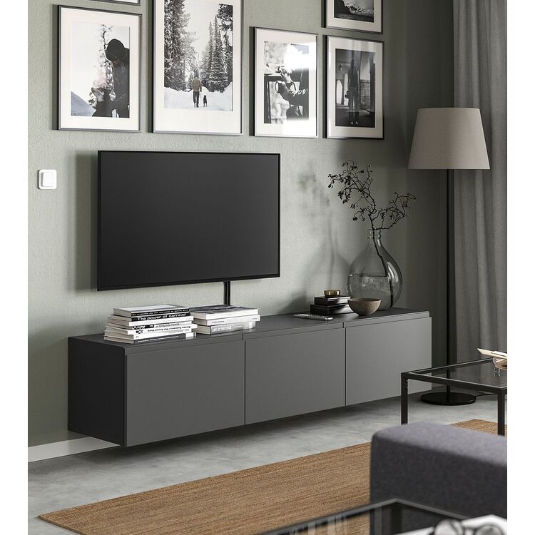 Tumba pentru TV Ikea Besta/Vasterviken 180x42x38 (Gri inchis)