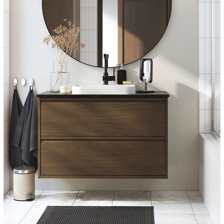 Set tumba cu lavoar Ikea Angsjon/Backsjon cu sertare 102x49x71 (Aspect ...