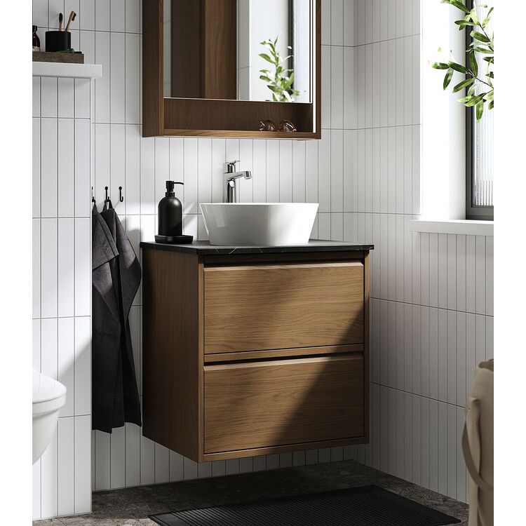 Set tumba cu lavoar Ikea Angsjon/Kattevik cu sertare 62x49x80 (Aspect ...